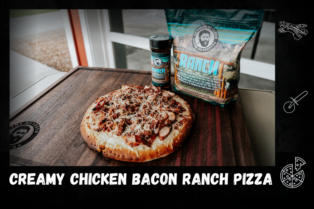 Creamy Chicken Bacon Ranch Pizza – The Bearded Butchers