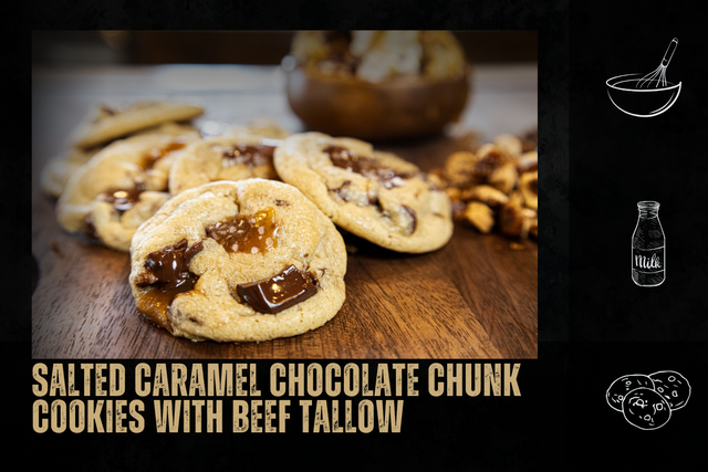 Salted Caramel Chocolate Chunk Cookies with Beef Tallow – The Bearded ...