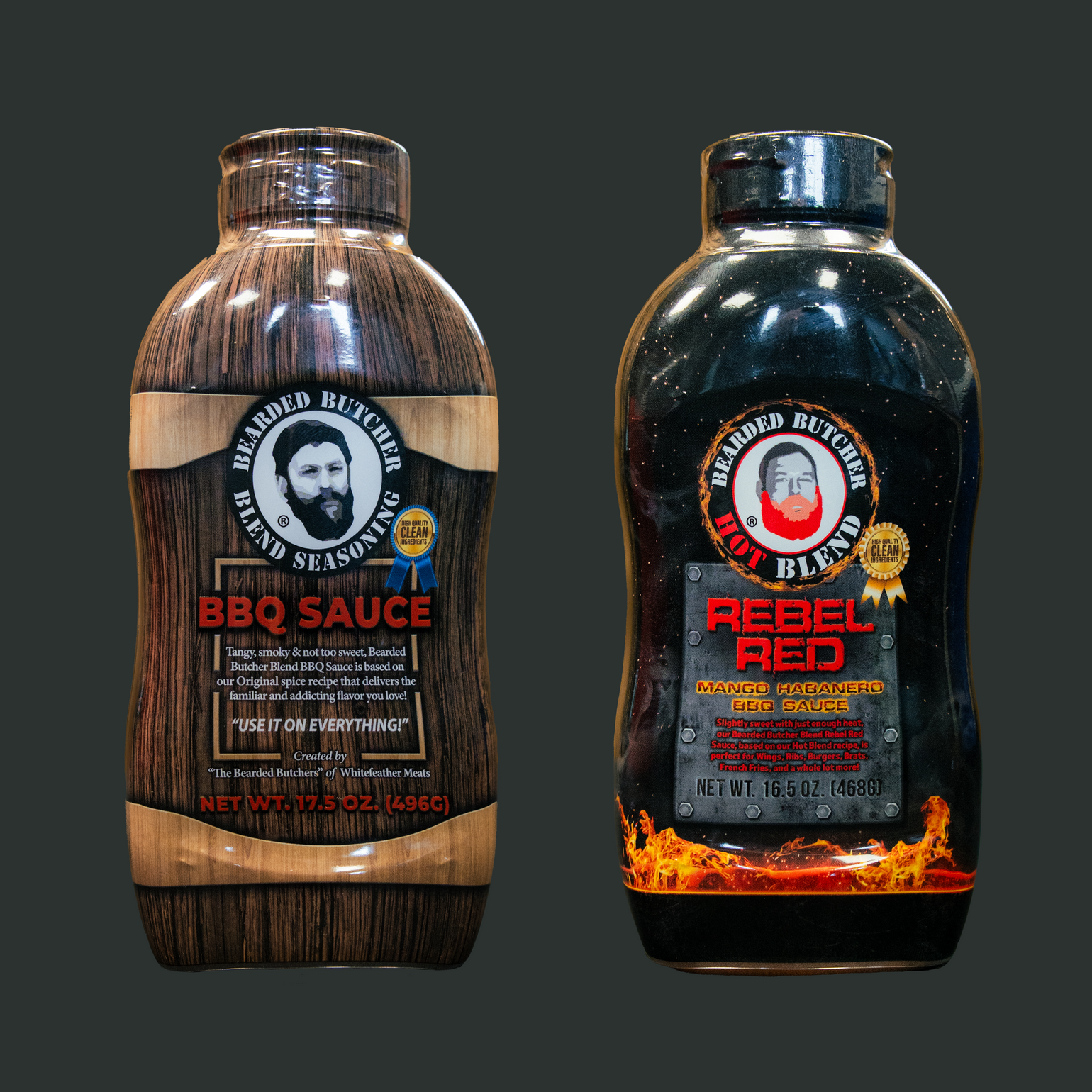 Bearded Butcher 2 PACK of Sauce BBQ and Rebel Red Sauce – The Bearded ...