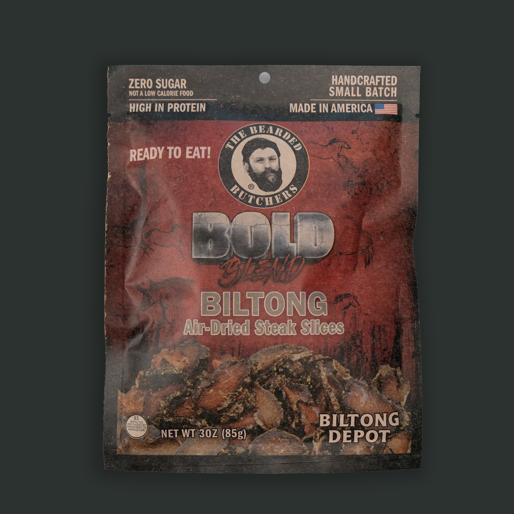 Bearded Butcher Bold Blend Biltong 3 oz Pack – The Bearded Butchers