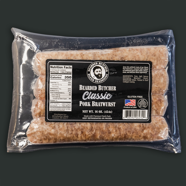 Bearded Butcher Pork Bratwurst 12 Pack – The Bearded Butchers