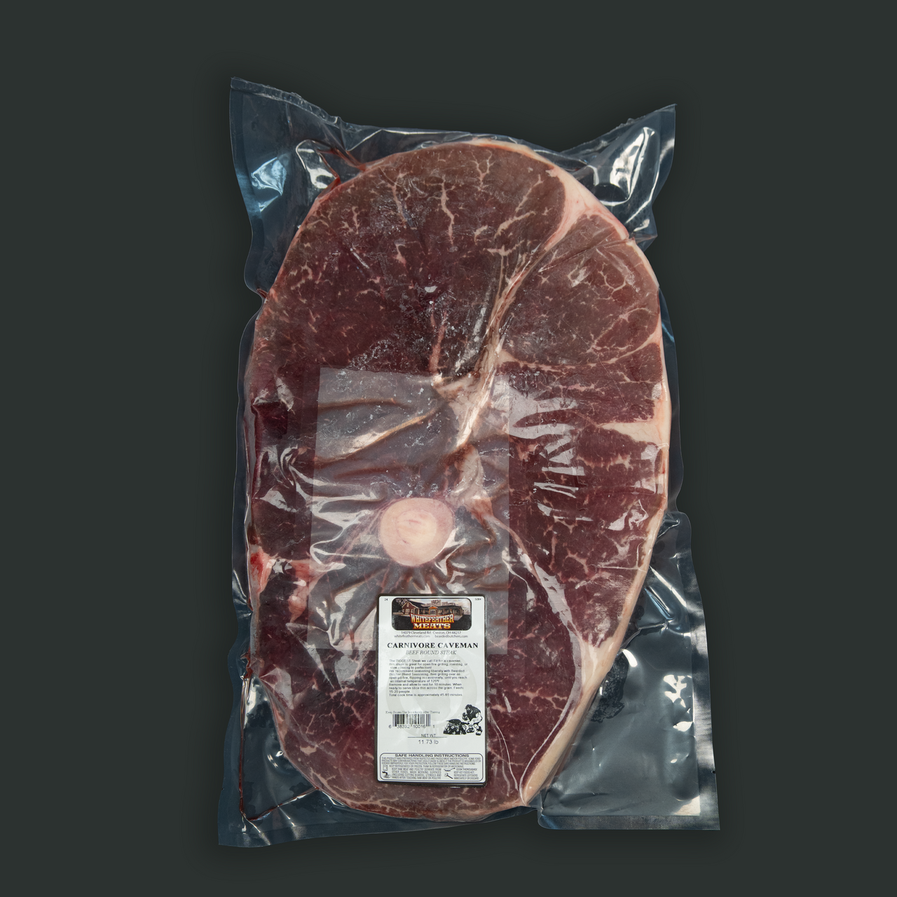 CARNIVORE CAVEMAN Beef Round Steak 9-11# – The Bearded Butchers