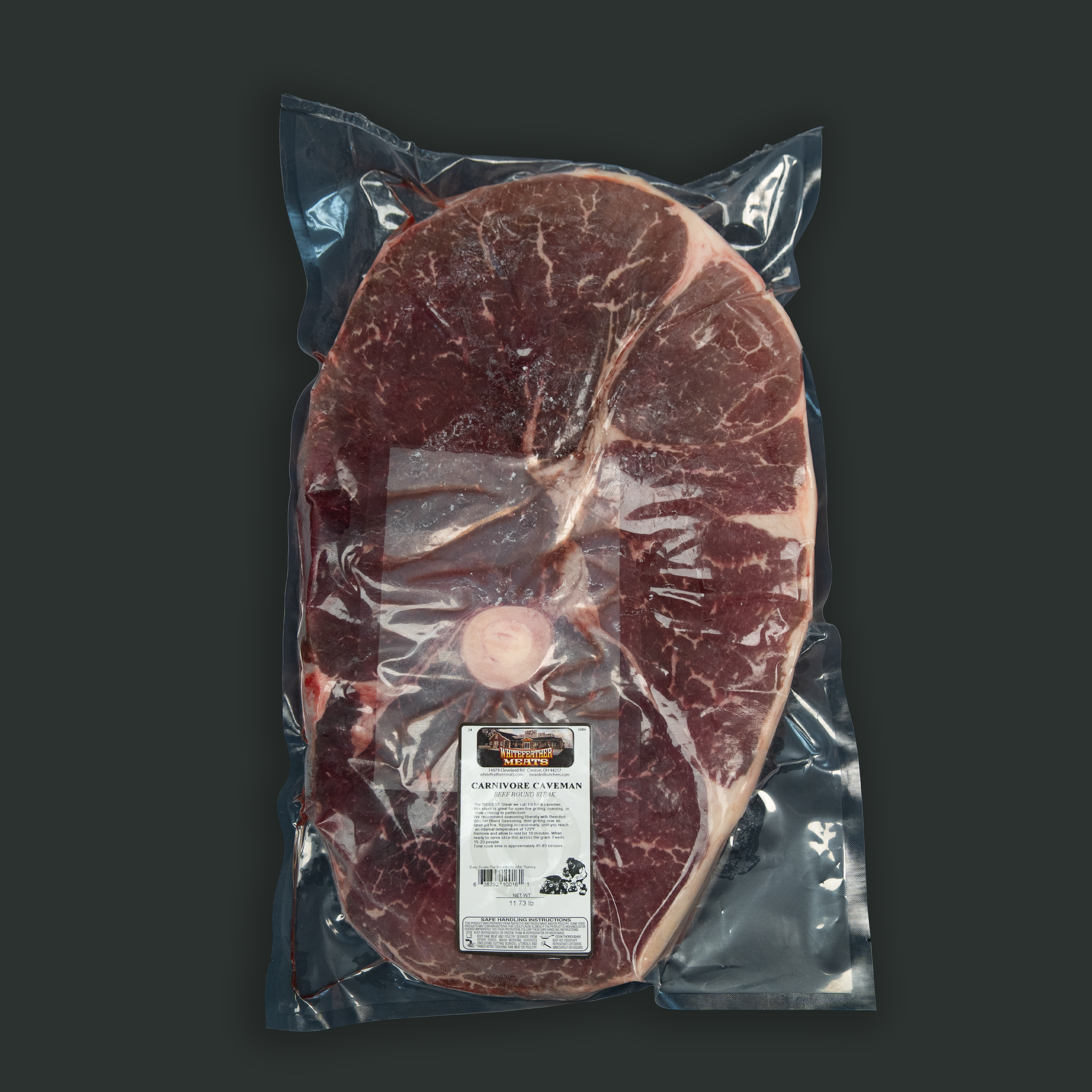 CARNIVORE CAVEMAN™ Beef Round Steak 9-11# – The Bearded Butchers