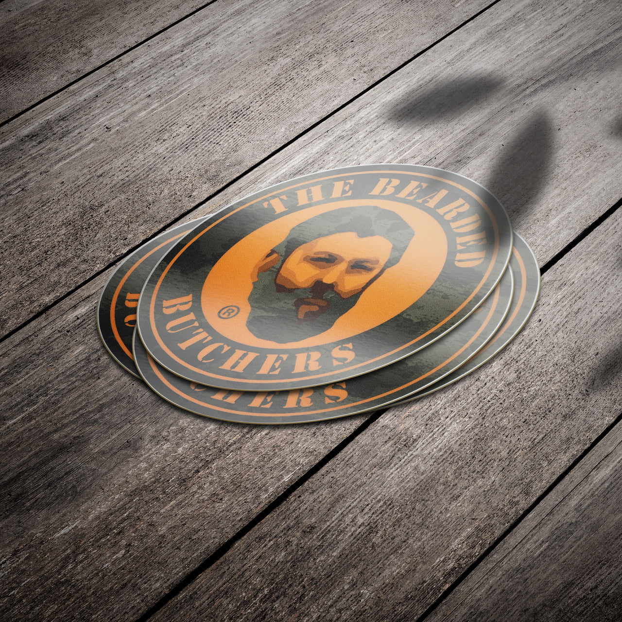 Bearded Butcher 3" Camo Orange Logo Sticker – The Bearded Butchers