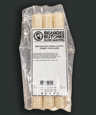 21mm Collagen Breakfast Link Size Casing 3 Pack – The Bearded Butchers